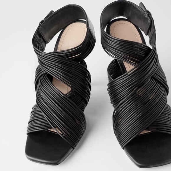 Zara | Shoes | Nwt Zara Multi Strap Black Heel Pump 6 | Poshmark